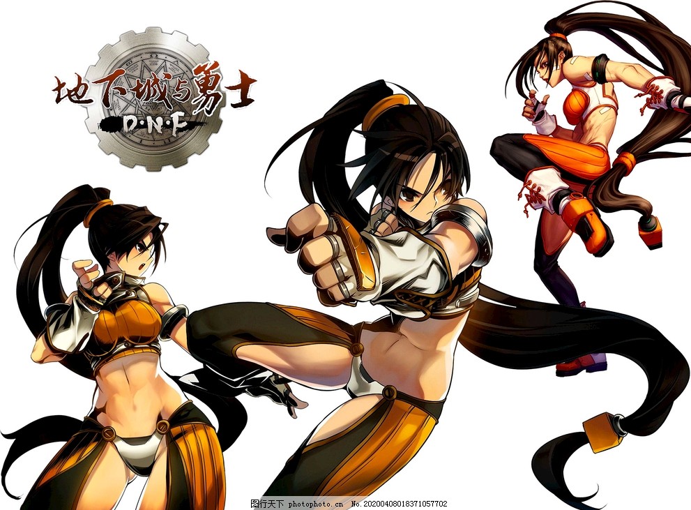 dnf女格斗家人物素材图片_动漫卡通_插画绘画-图行天下素材网