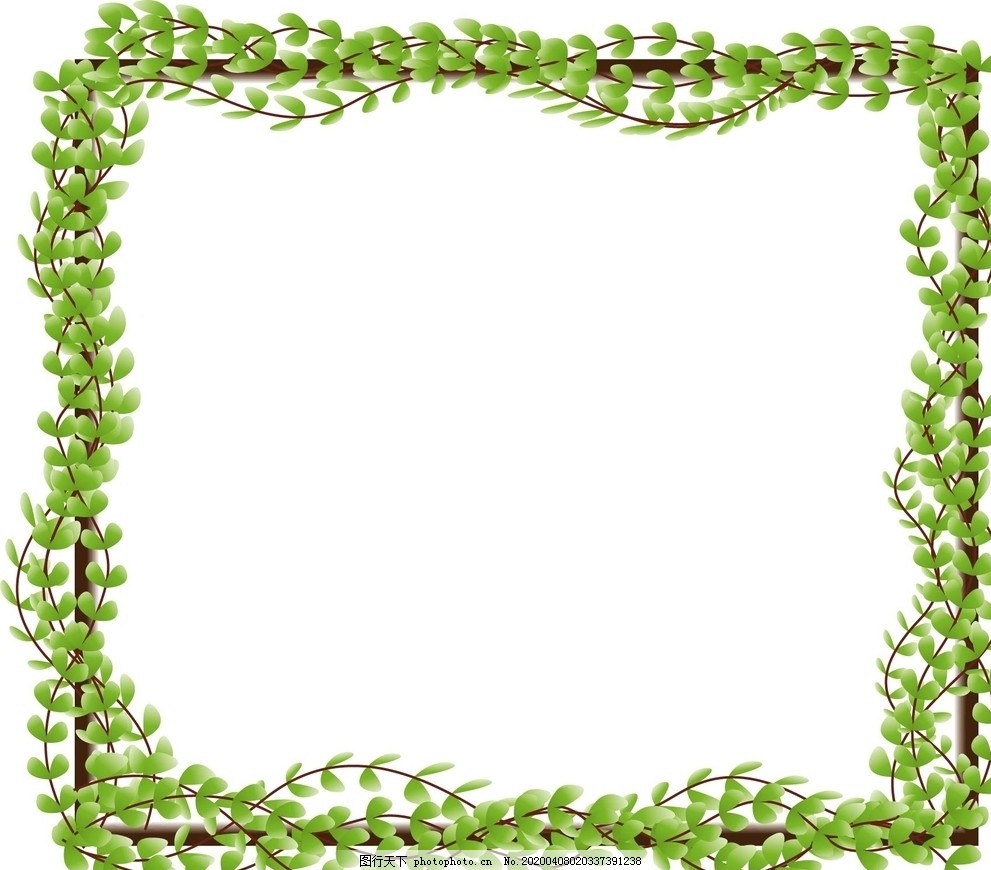 绿色边框图片_花边花纹_背景底纹-图行天下素材网