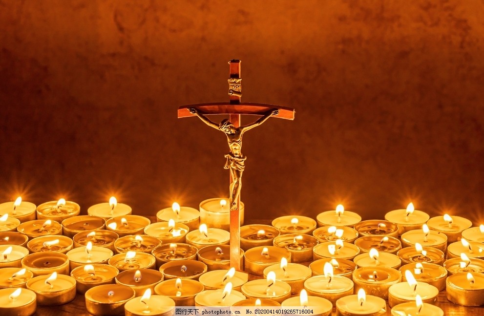 蜡烛十字架图片_民俗人文_生活方式-图行天下素材网