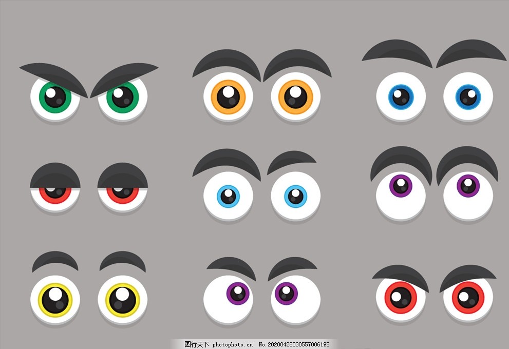 卡通眼睛素材图片_其他_其他-图行天下素材网