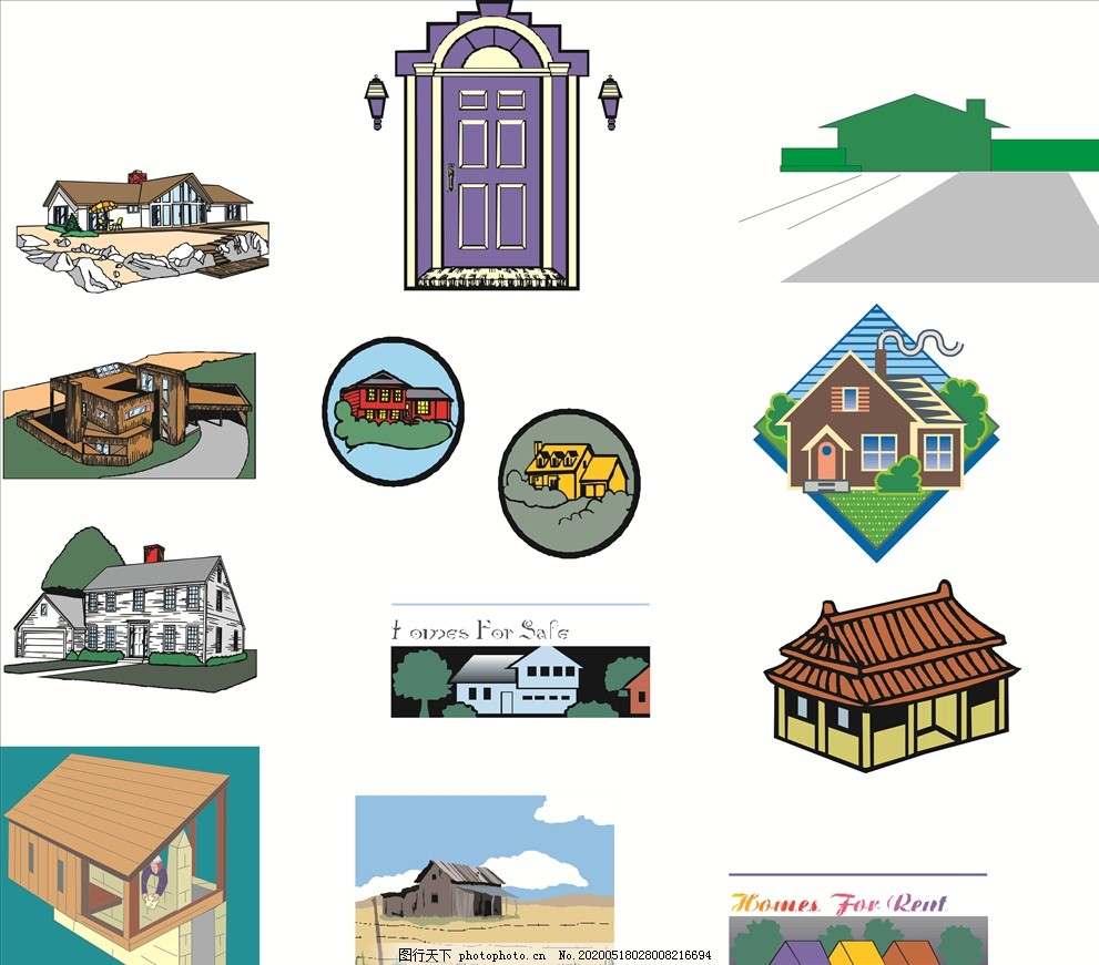 矢量房子图片_环境设计_建筑空间-图行天下素材网