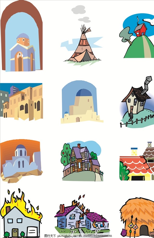 矢量房子图片_环境设计_建筑空间-图行天下素材网