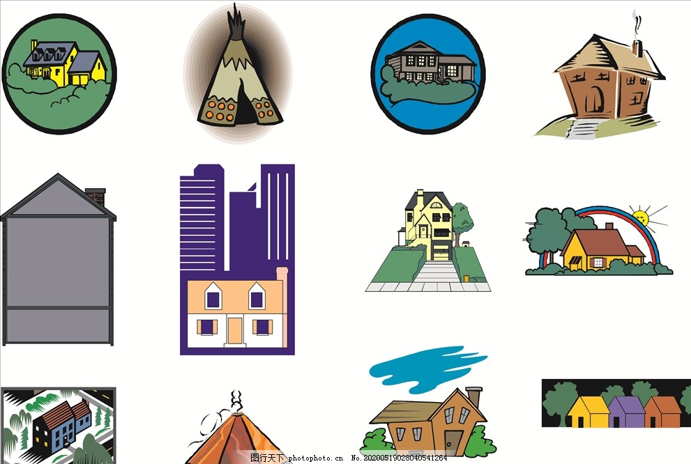 矢量房子图片_环境设计_建筑空间-图行天下素材网