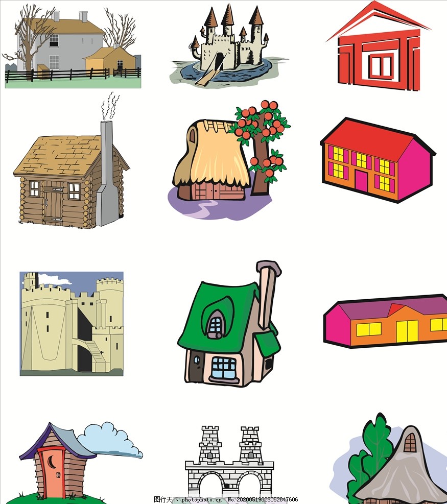 矢量房子图片_环境设计_建筑空间-图行天下素材网